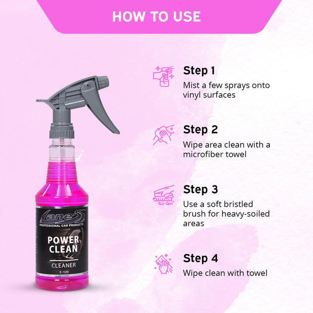 Power Clean Auto Vinyl Cleaner - Interior Detailing Spray | Lane's Car ...